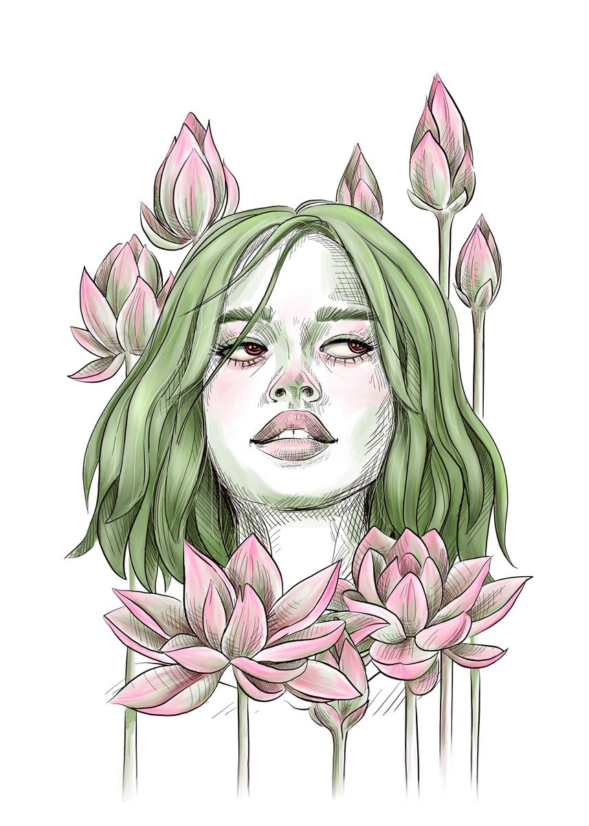 'Nymphaea' Poster, picture, metal print, paint by Natalia Lyskina ...