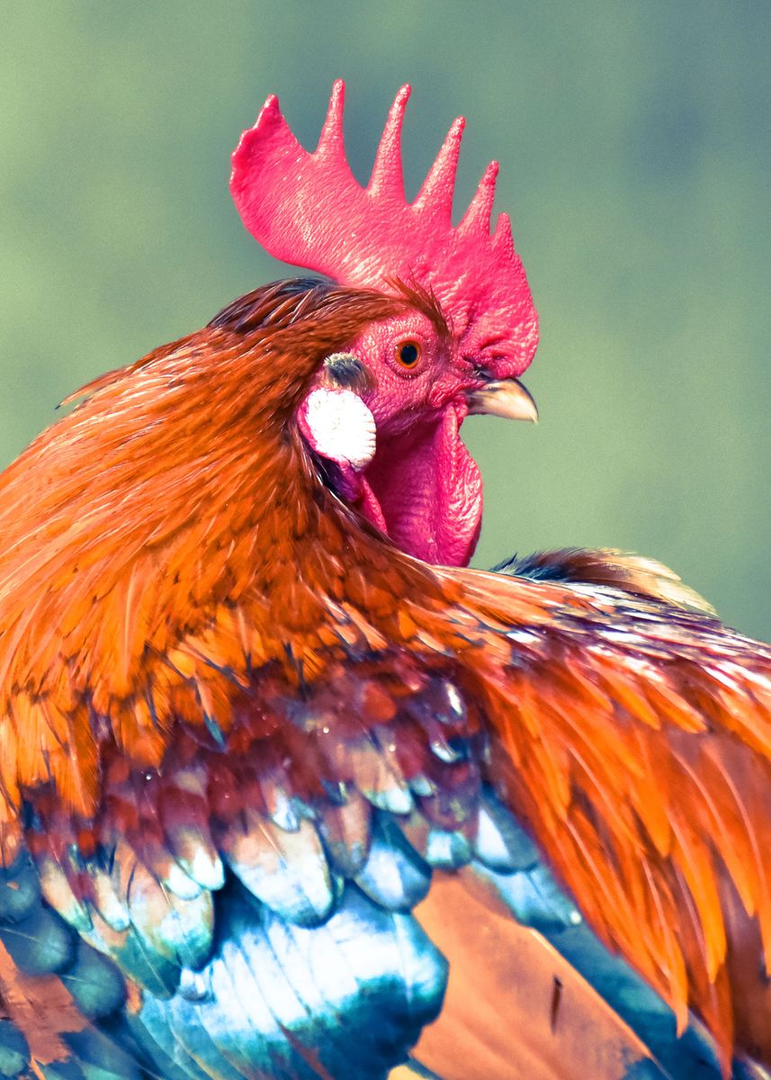 'Colorful Rooster | Photography, Nikon D750' Poster, picture, metal ...