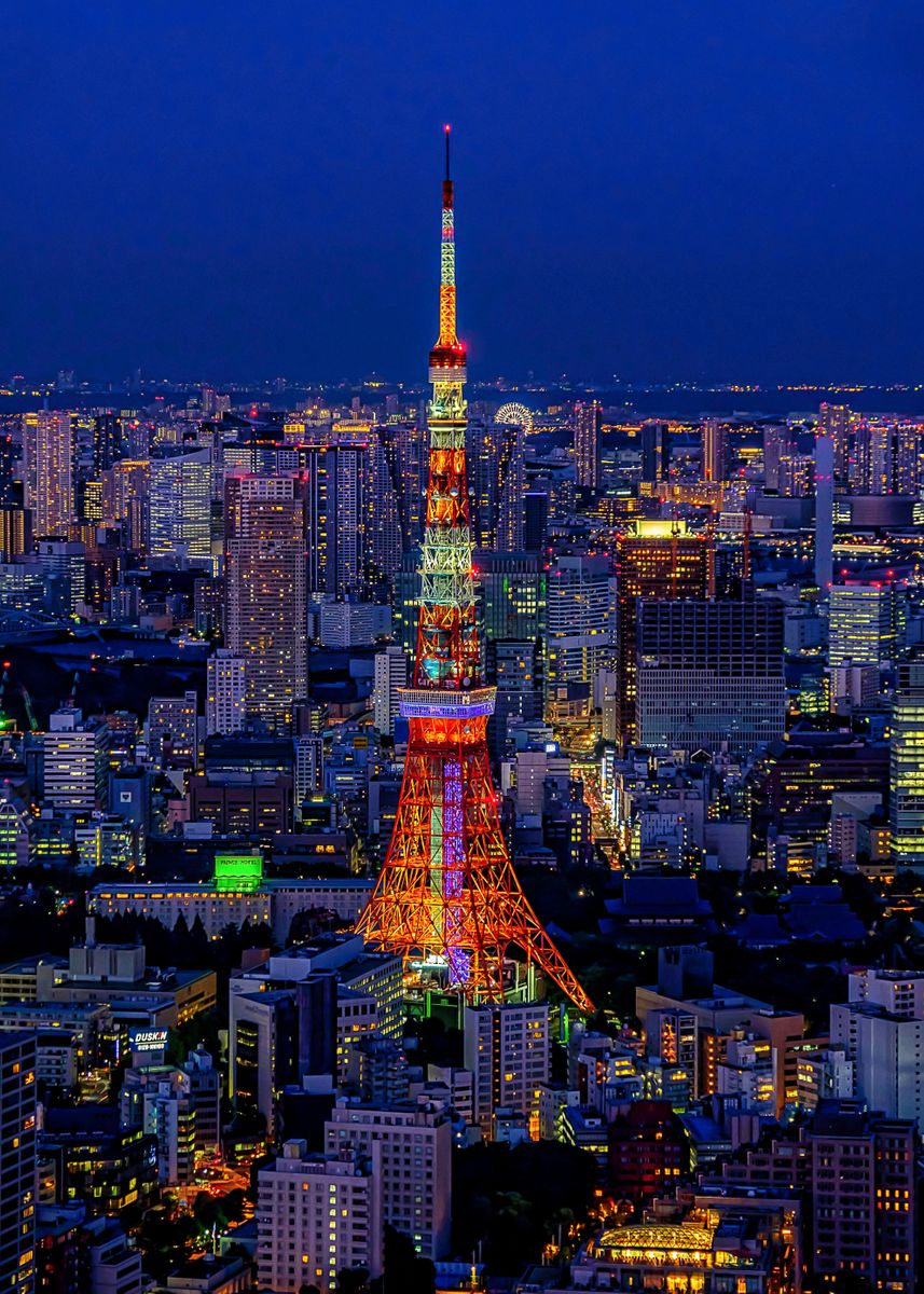 'Tokyo tower' Poster, picture, metal print, paint by manuel Alvarez ...