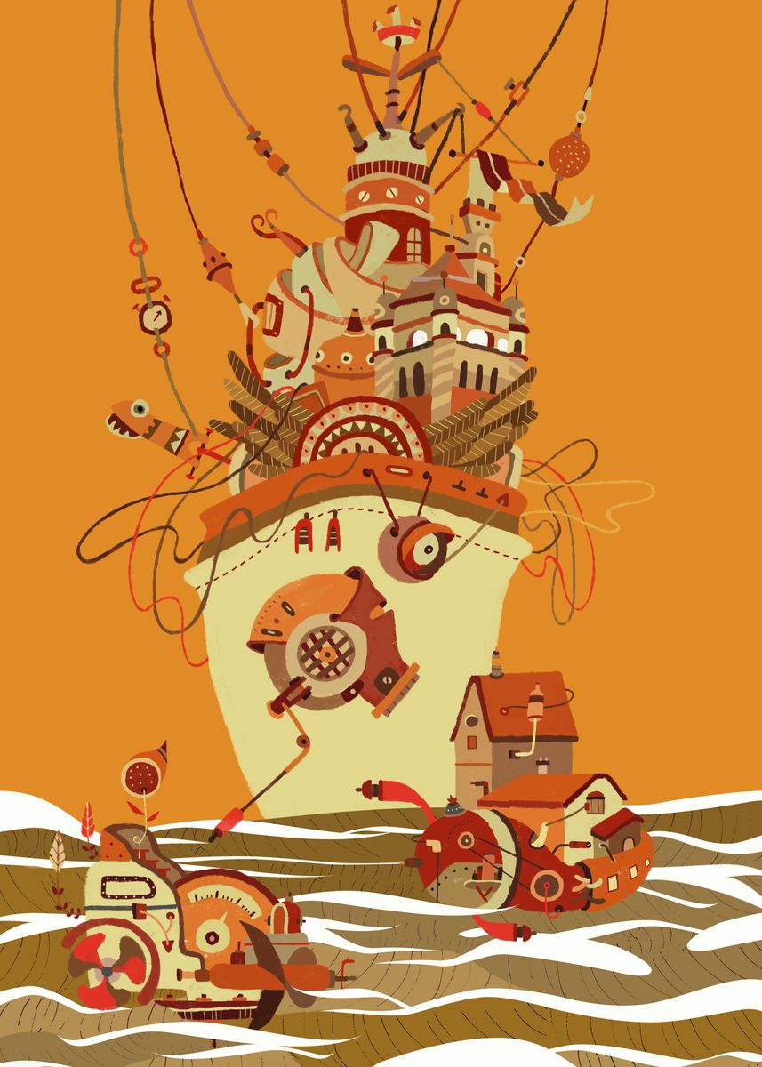 'The Gaint Ship' Poster by | Displate