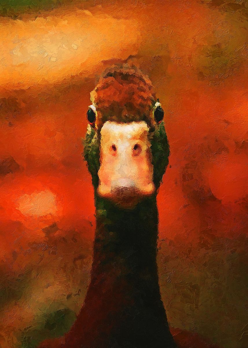'Duck Head' Poster, picture, metal print, paint by Gab Fernando | Displate