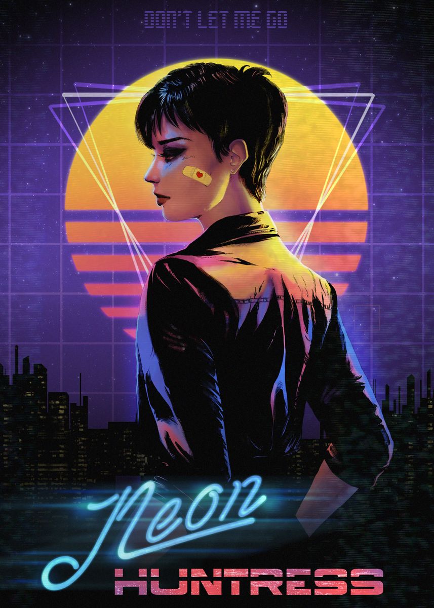 'Neon Huntress' Poster, picture, metal print, paint by Sofía Sanz Olmos ...