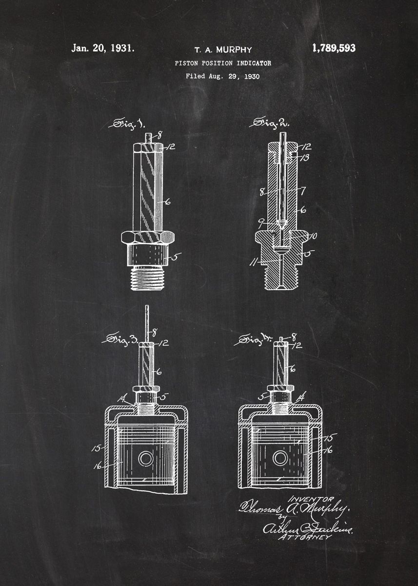 '1930 Piston Position' Poster by Nicram K | Displate