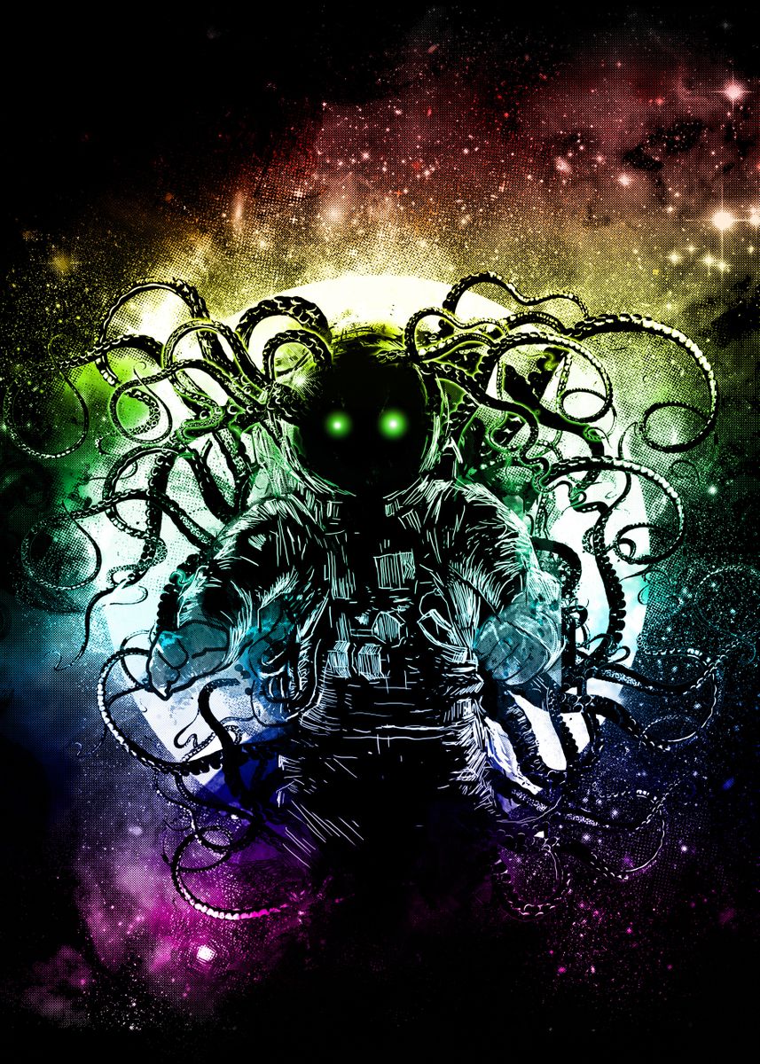 'terror from deep space' Poster, picture, metal print, paint by Kharma ...