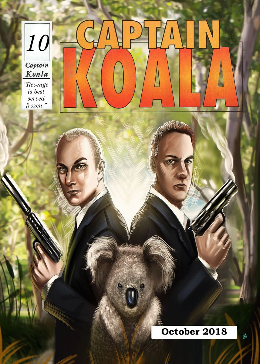 'Captain Koala #10' Poster by James Clifton | Displate