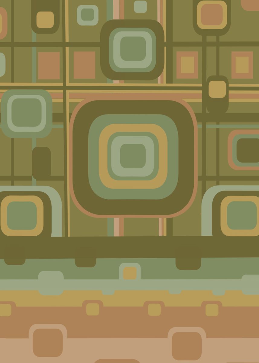 'retro pattern 3' Poster by Bekim Art | Displate