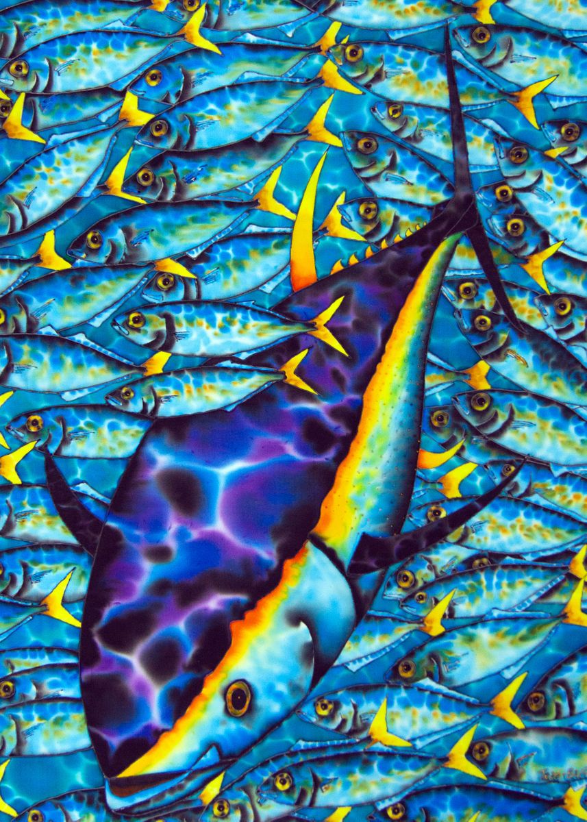 'Yellowfin & Scad' Poster, picture, metal print, paint by Daniel Jean ...