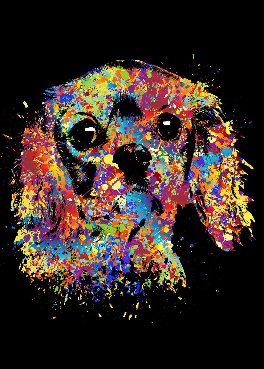 'Cavalier King Charles ' Poster, picture, metal print, paint by ...