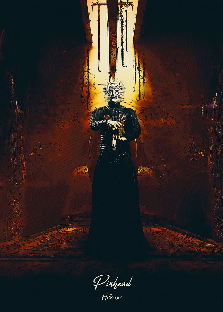 'Hellraiser - Pinhead' Poster, picture, metal print, paint by Apo ...