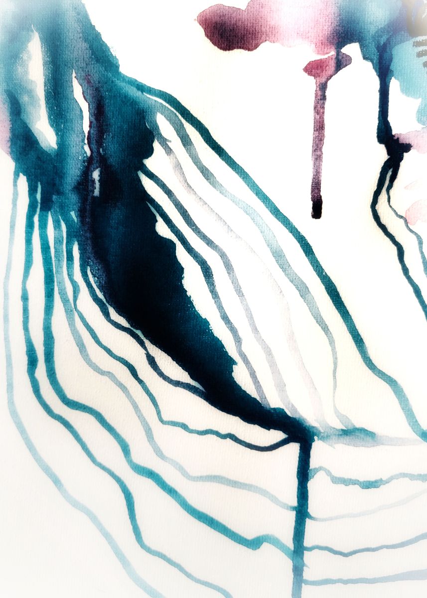 'Bloody Blue' Poster, picture, metal print, paint by Milka Mazurek ...