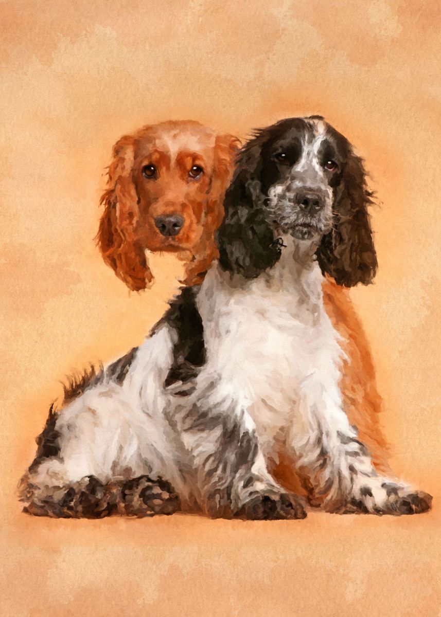 'English Cocker Spaniel ' Poster, picture, metal print, paint by ...