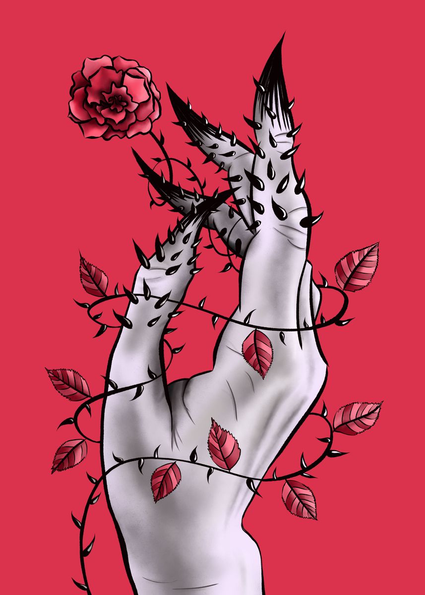 'Creepy Deformed Hand' Poster by Boriana Petrova | Displate