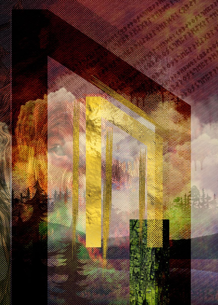 'Uruz Rune Digital Art' Poster, picture, metal print, paint by ...