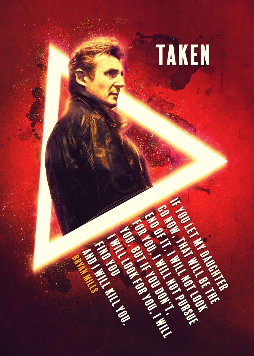 'Bryan Mills - Taken' Poster by Gab Fernando | Displate