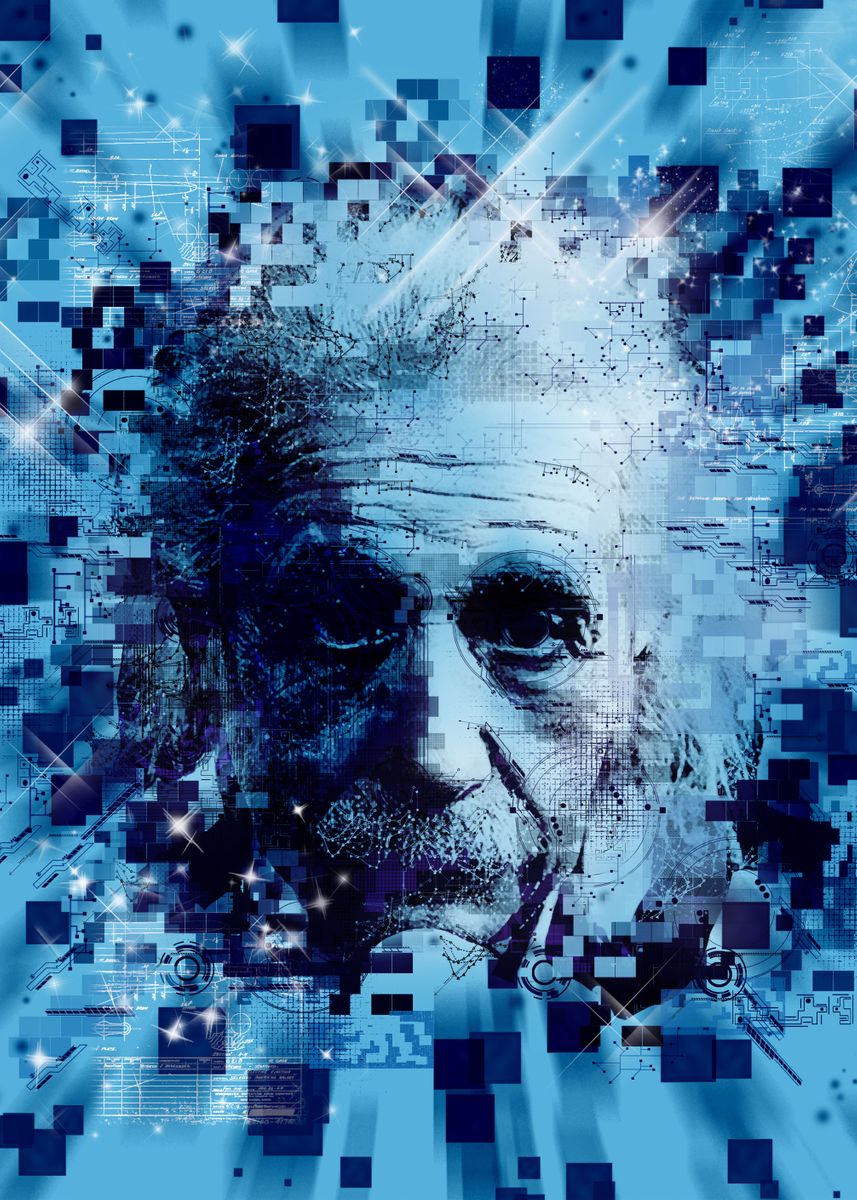 'albert einstein 2' Poster by Bekim Art | Displate