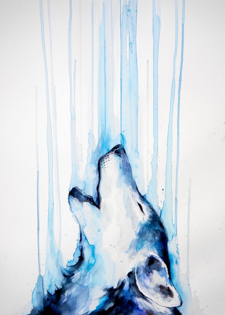 'Howl ' Poster, picture, metal print, paint by Marc Allante | Displate