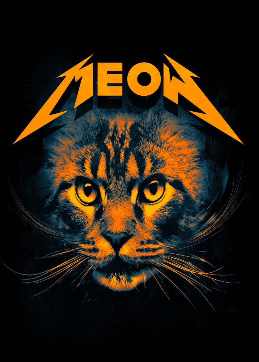 'Meow' Poster, picture, metal print, paint by Nicebleed | Displate