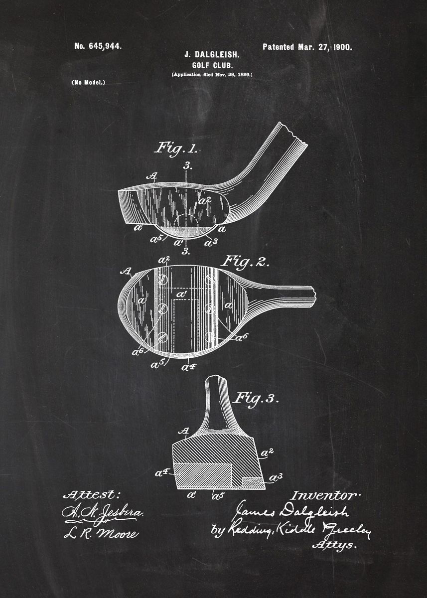 '1899 Golf Club' Poster, picture, metal print, paint by Nicram K | Displate