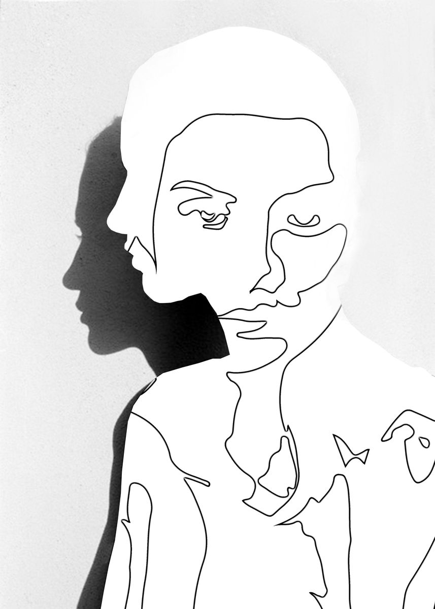 'Portrait (Line Drawing ) ' Poster by dada 22 | Displate