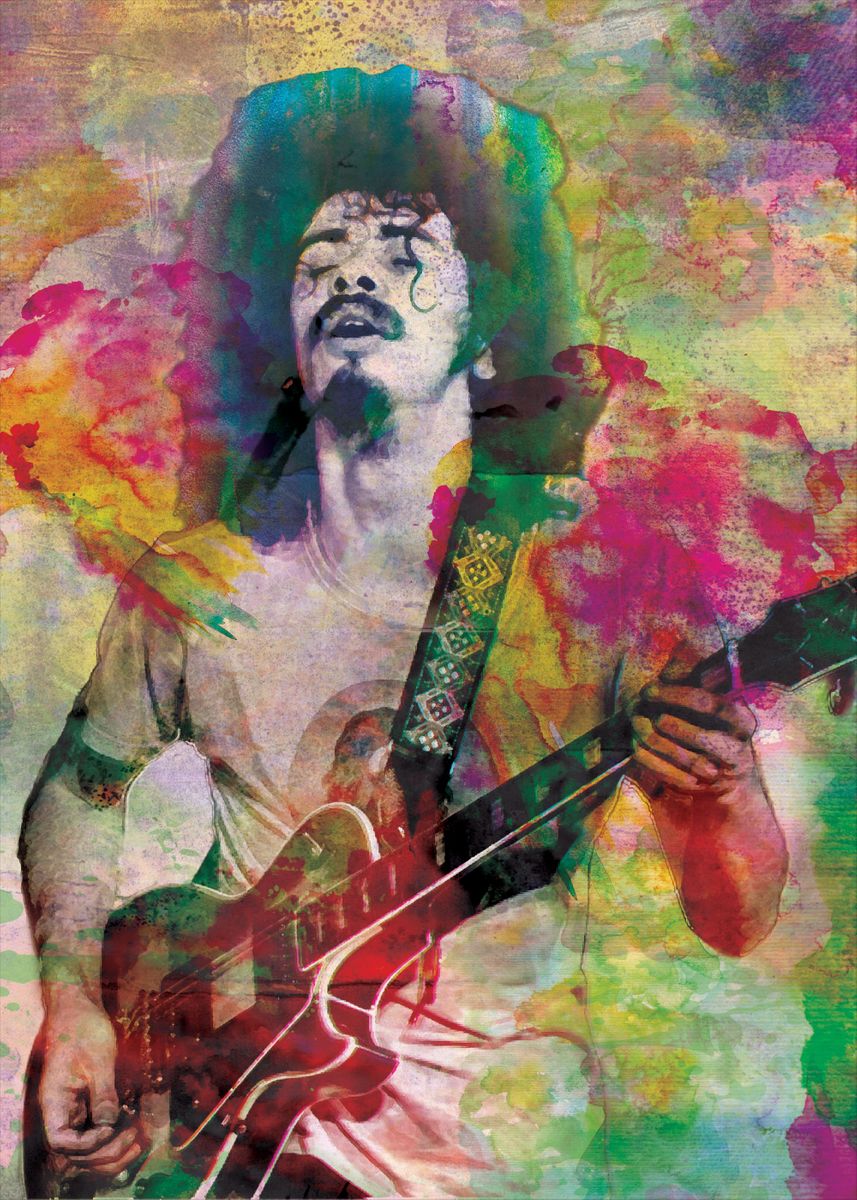 'Santana Art' Poster by Ryan RockChromatic | Displate