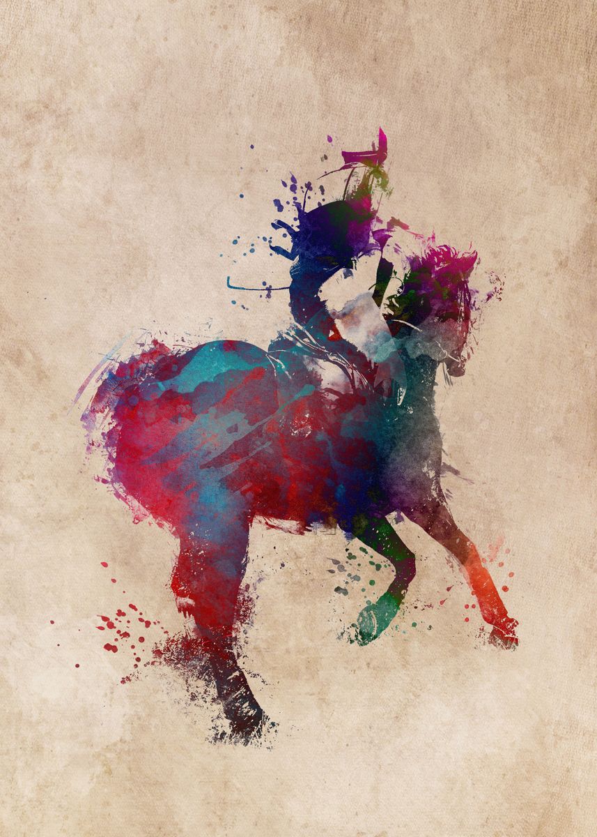 'Riding' Poster by JBJart Justyna Jaszke | Displate