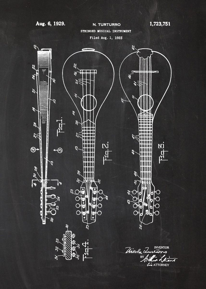 'Stringed Musical Instr.' Poster, picture, metal print, paint by Nicram ...