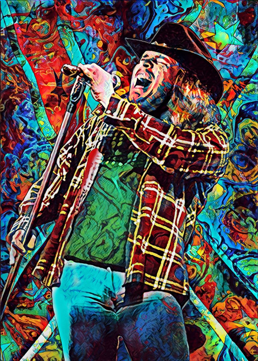 'Lynyrd Skynyrd Ronnie ' Poster, picture, metal print, paint by Ryan ...