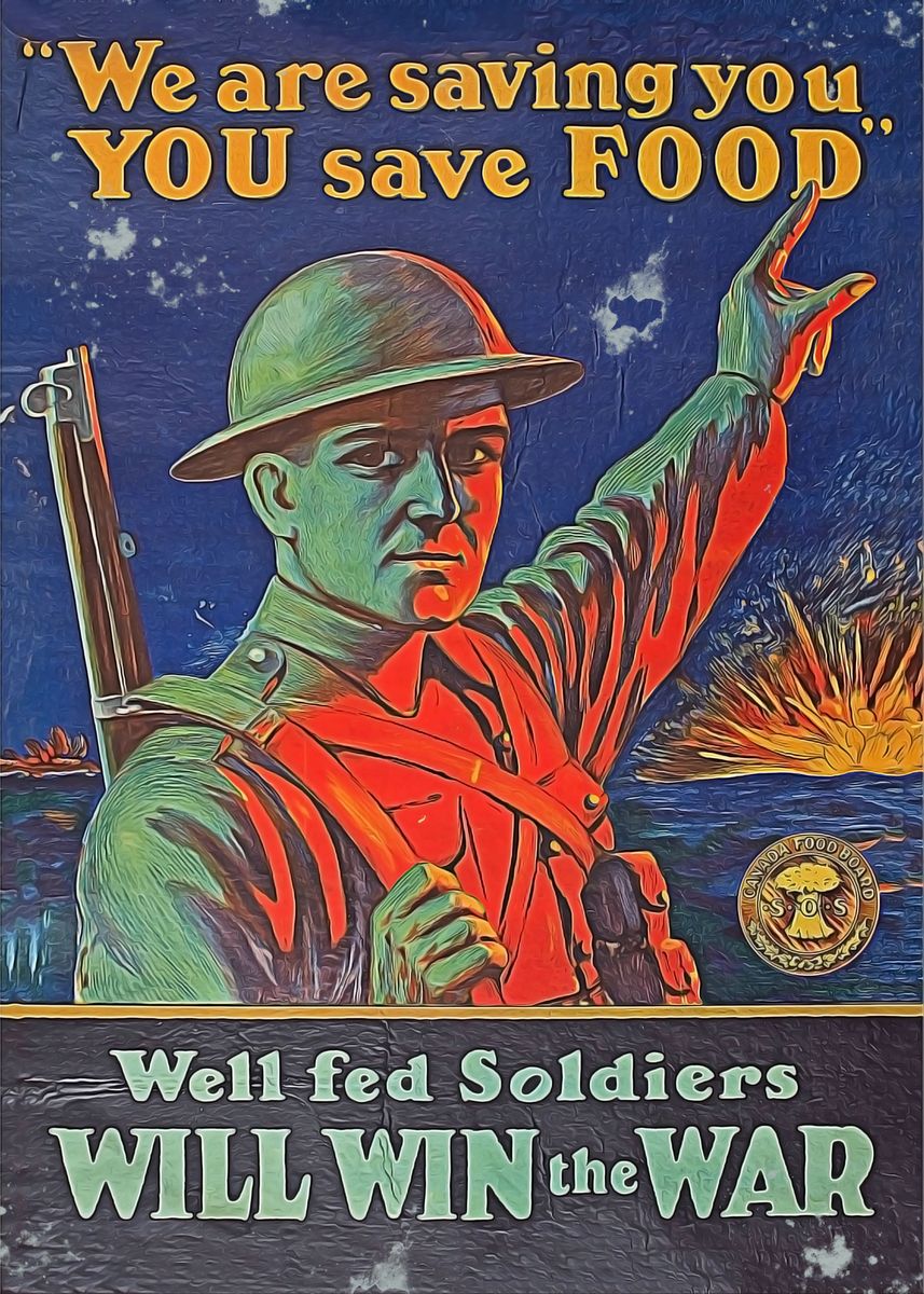 'save food' Poster, picture, metal print, paint by DD ART | Displate