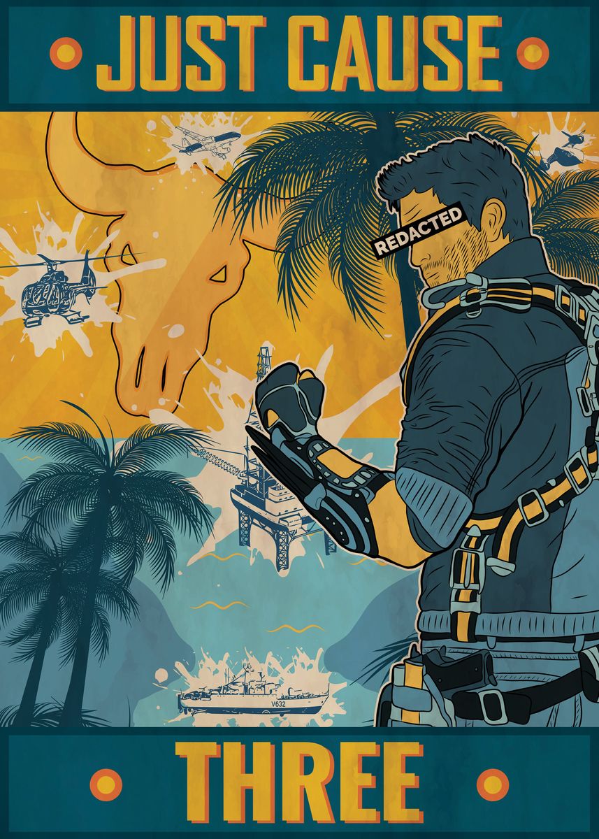 'JC3 Retro Art' Poster, picture, metal print, paint by Jesse Lennon ...