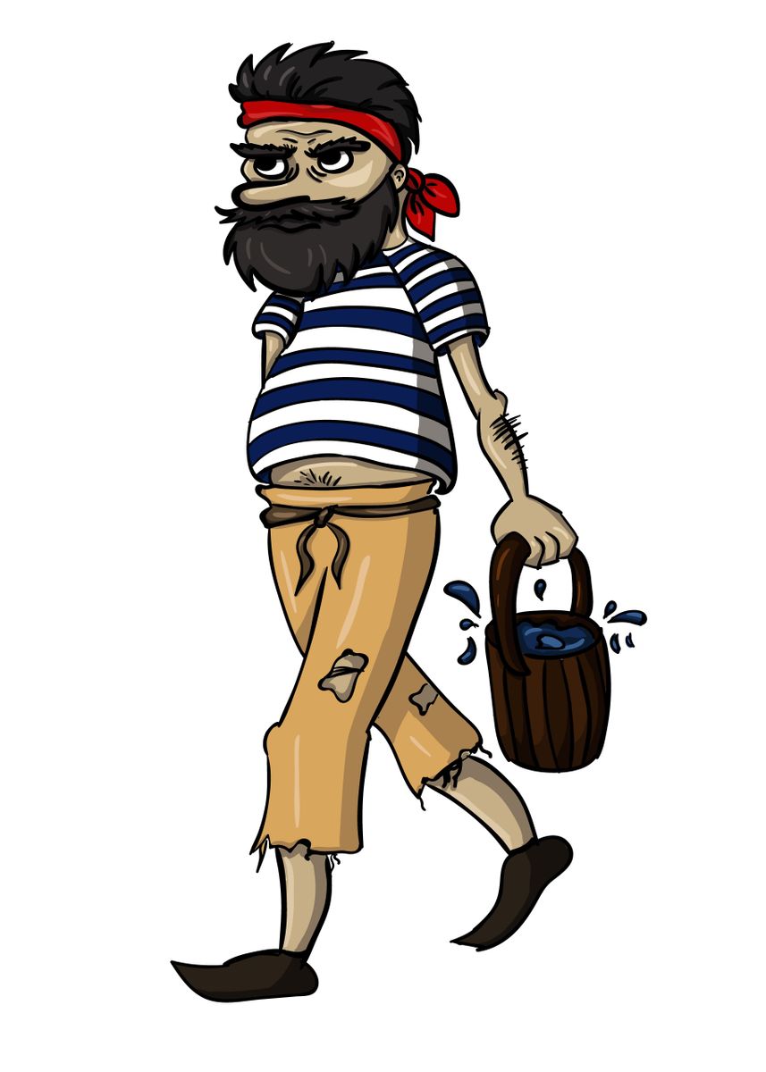 'Angry pirate ' Poster, picture, metal print, paint by Sonata ...