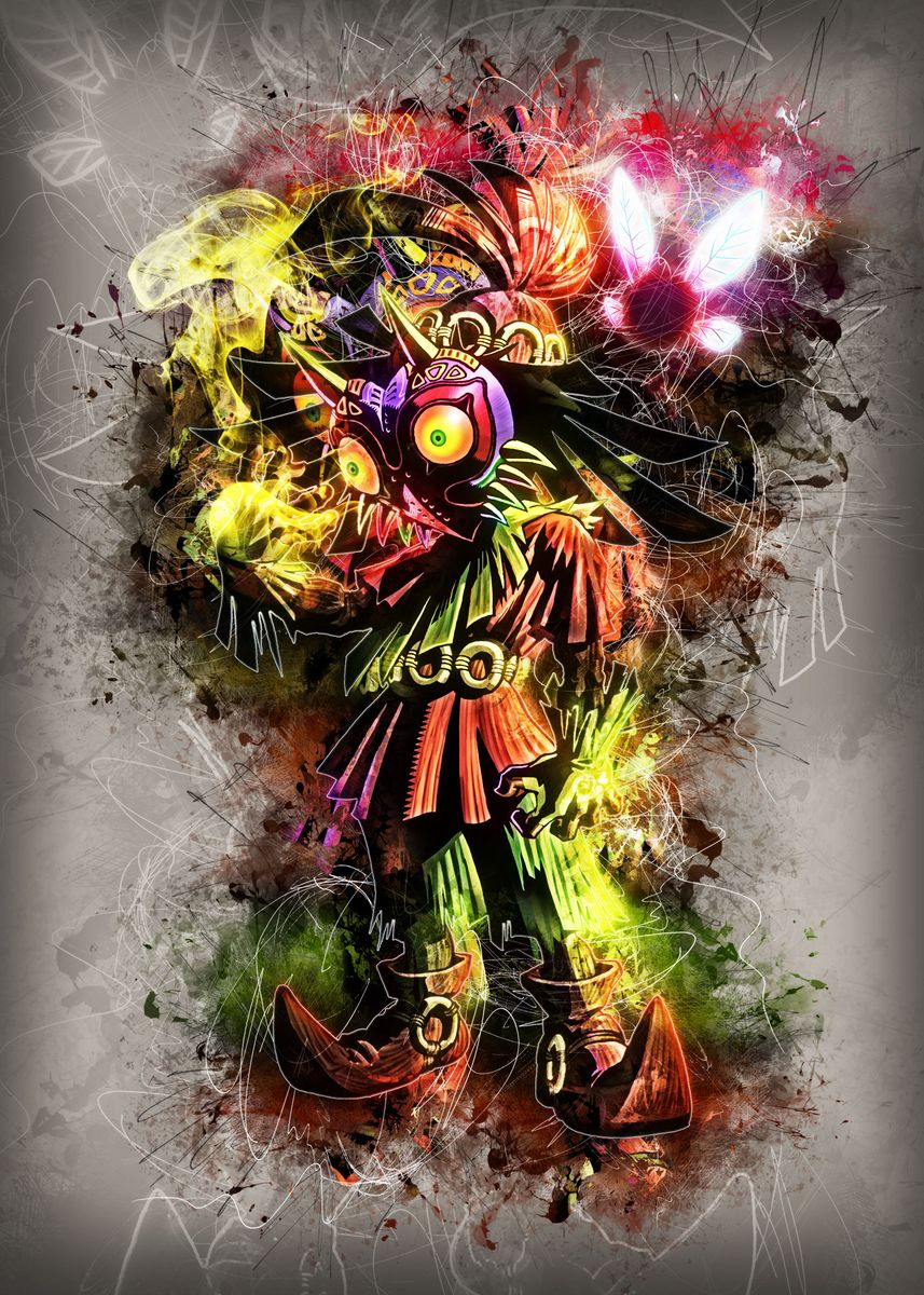 'Skull Kid - Majoras Mask' Poster, picture, metal print, paint by Trần ...