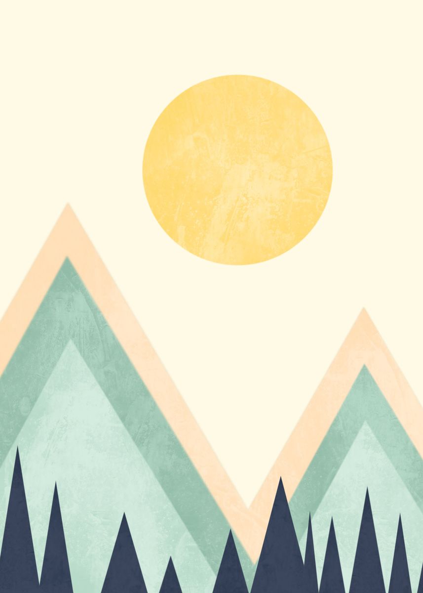 'Rustic Sunset' Poster, picture, metal print, paint by Constance Wilds ...