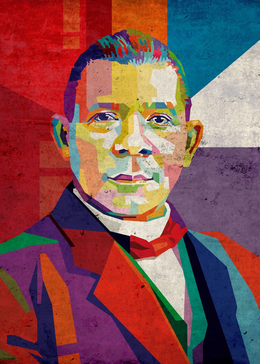 'Booker T. Washington' Poster, picture, metal print, paint by ...