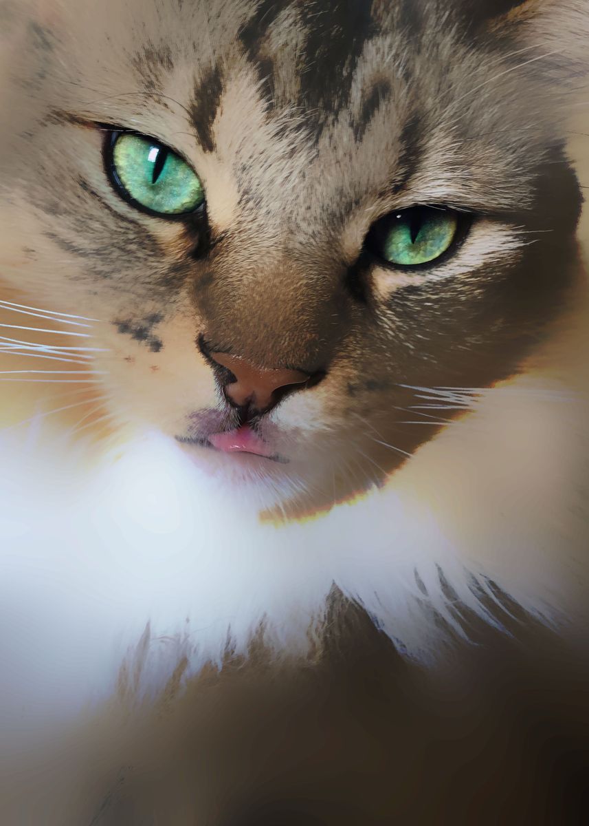 'Those eyes' Poster, picture, metal print, paint by Lisa Chapin | Displate