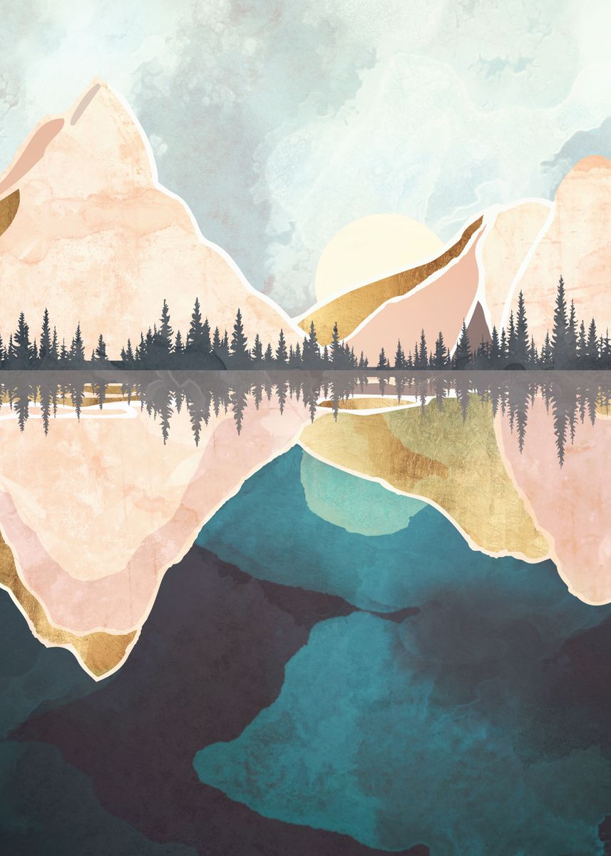 'Summer Reflection' Poster by SpaceFrog Designs | Displate