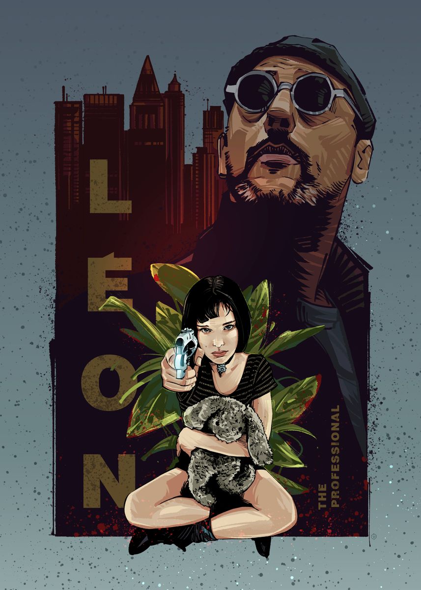 'Léon' Poster, picture, metal print, paint by Nikita Abakumov | Displate