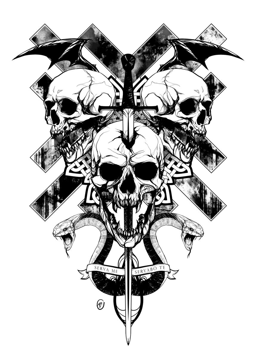 'Finis' Poster, picture, metal print, paint by Max Silveira | Displate