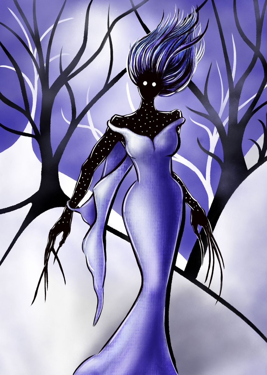 'Creepy monster woman' Poster by Boriana Petrova | Displate
