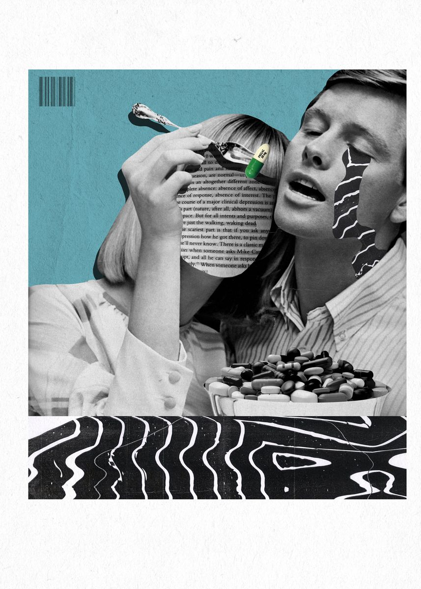 'Prozac Nation' Poster, picture, metal print, paint by Simona Gražytė ...