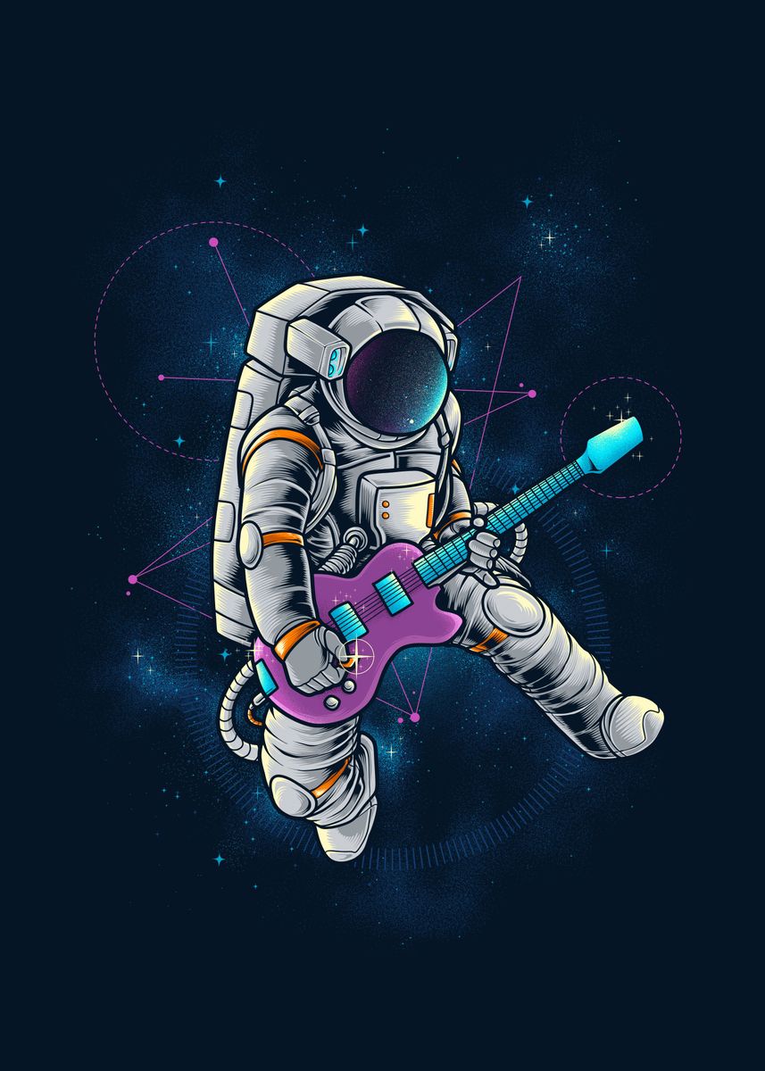 'Space Rocker' Poster, picture, metal print, paint by Angoes25 ...