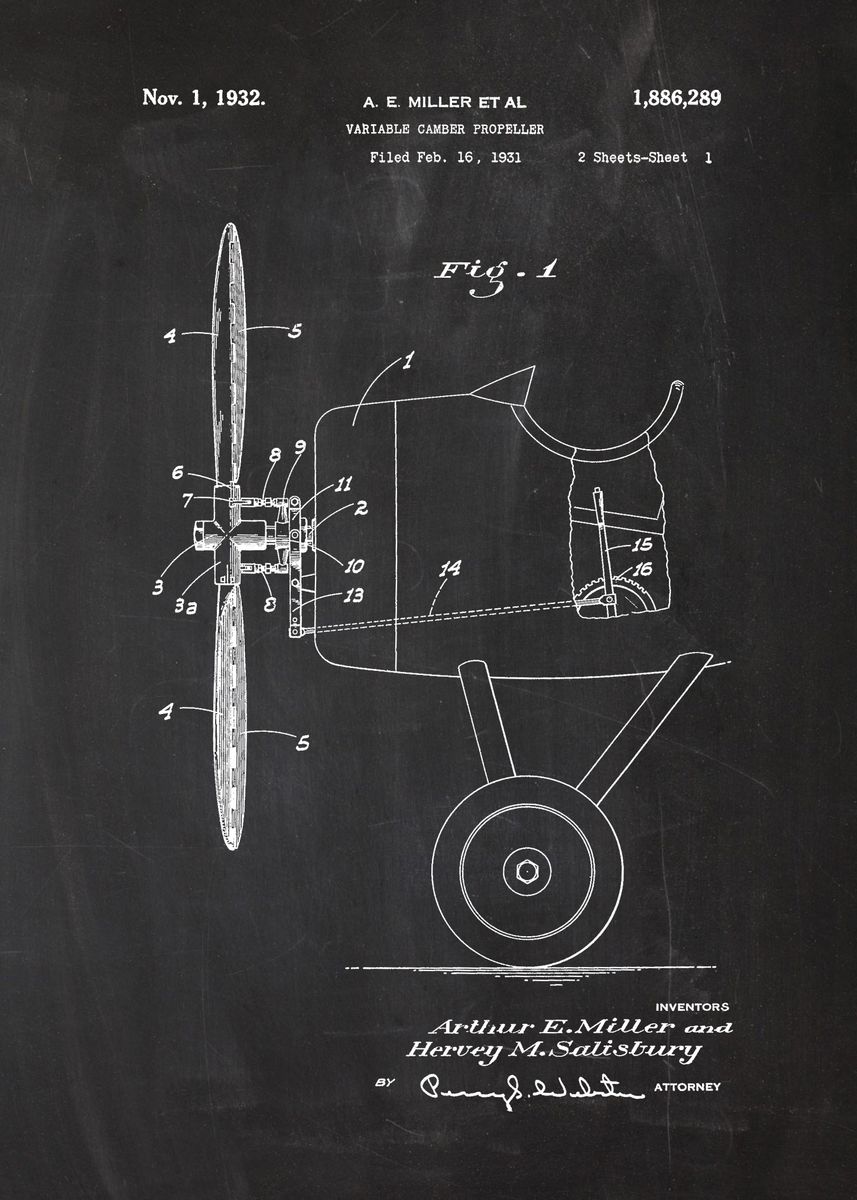 'Variable Camber Propeller' Poster, picture, metal print, paint by ...