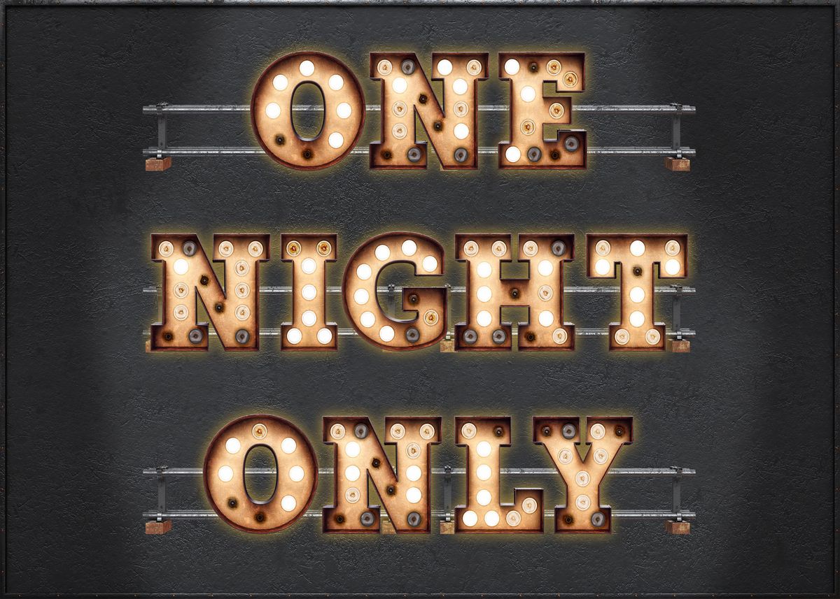 'One Night only' Poster by Ralph Frankenberg | Displate