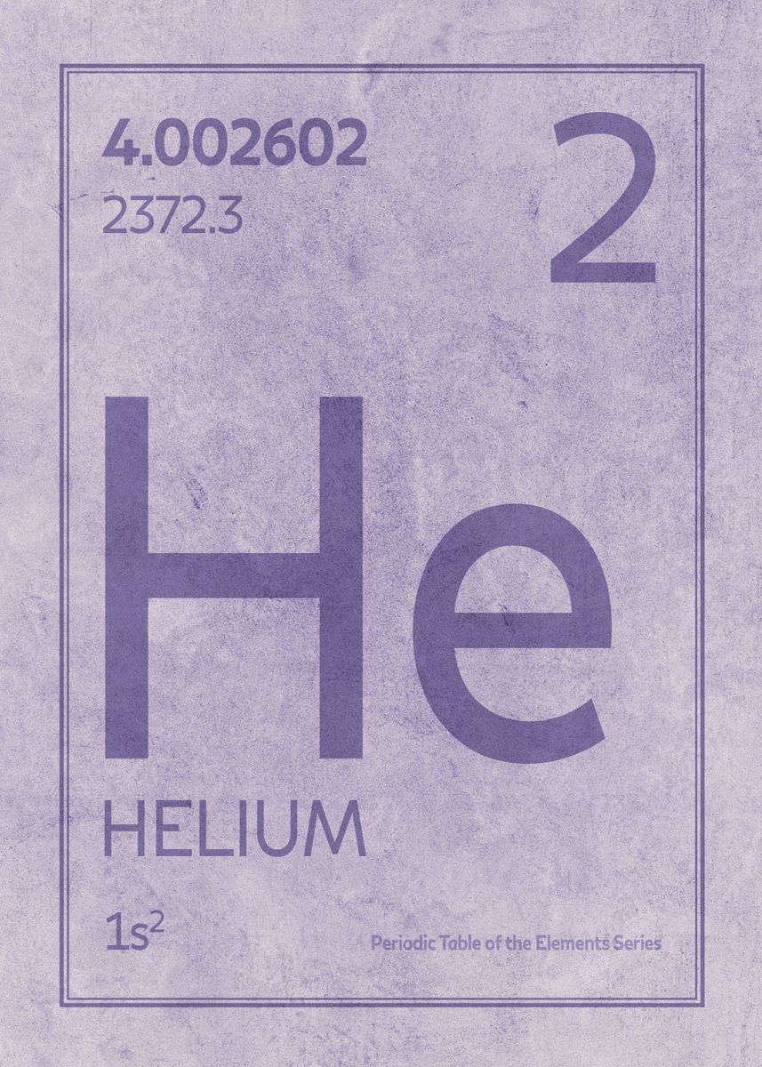 'Helium Element Chart' Poster, picture, metal print, paint by Design ...