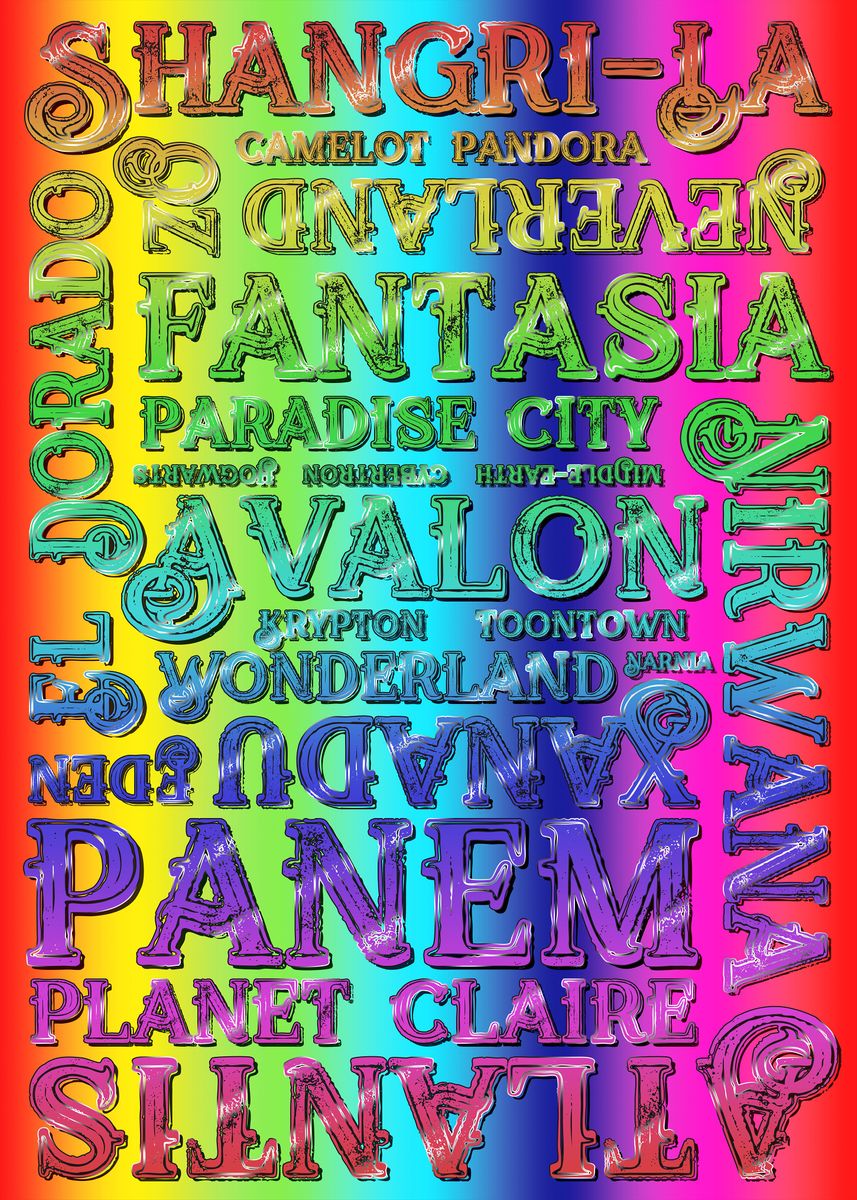 'Fictional Universes' Poster, picture, metal print, paint by Ralph ...