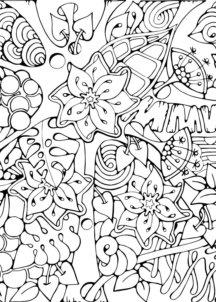 'ZenDoodle Tree 05' Poster by Olha Abramova | Displate