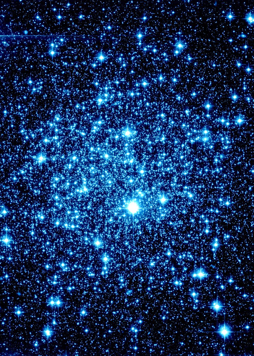 'Astral Glitter Deep Blue' Poster, picture, metal print, paint by ...