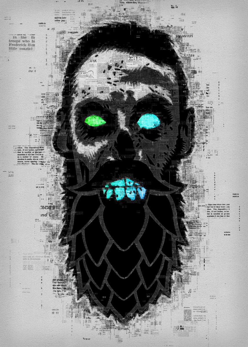 'Beard Zombies' Poster, picture, metal print, paint by Gab Fernando ...