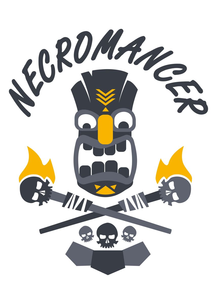 'Necromancer' Poster, picture, metal print, paint by Shaman Cake | Displate