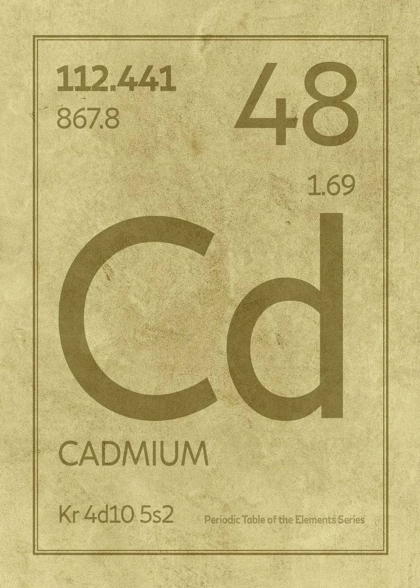 'Cadmium Chemical Symbol' Poster by Design Turnpike | Displate