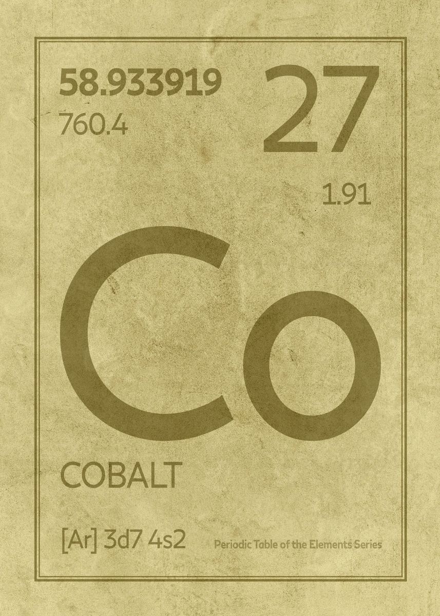 'Cobalt Chemical Symbol' Poster by Design Turnpike | Displate